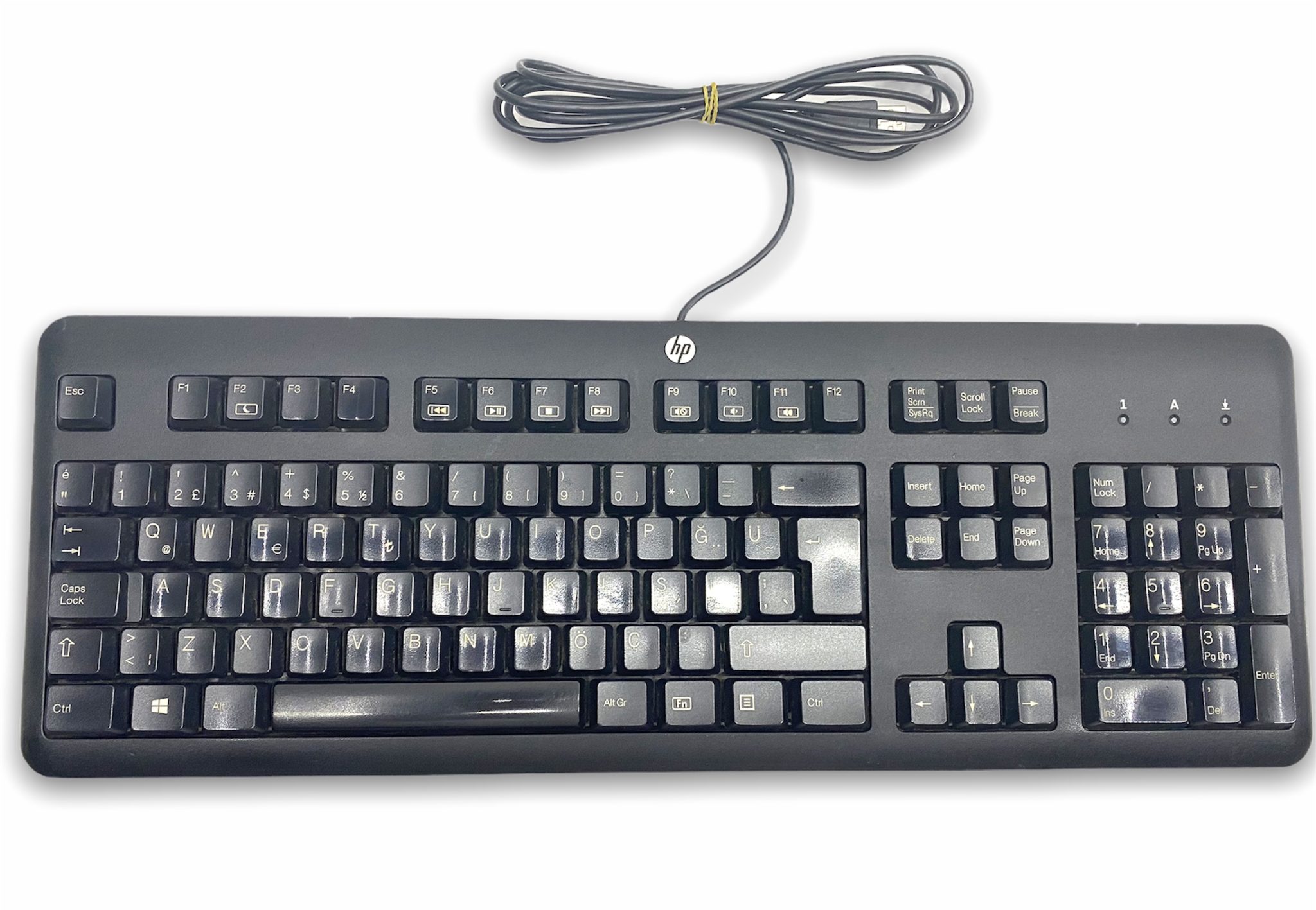 HP KU-1156 USB Kablolu 104 Tuşlu Siyah Türkçe Q Klavye ve Kablolu HP ...